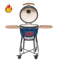 China Adjustable Ventilation System Charcoal Kamado Grill Ceramic With Grill Cover for sale