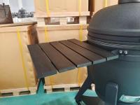 China Ceramic 22 Inch Kamado Grills BBQ Bubble Black Glaze Surface for sale