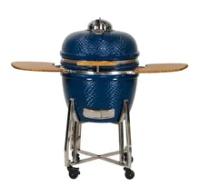China 24 Inch Kamado Charcoal Grill 150 Lbs Ceramic Cooker Manual Ignition for sale
