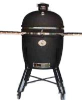China 24 Inch Kamado Grill with Cast Iron Cooking Surface 200-700°F Charcoal BBQ for sale