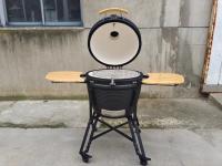 China Classic 22 Inch Kamado Grills BBQ Bubble Black Glaze Surface for sale