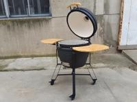China Classic 22 Inch Kamado Grills BBQ Bubble Black Glaze Surface for sale