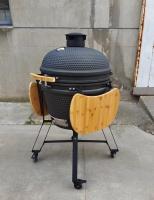 China Classic 22 Inch Kamado Grills BBQ Bubble Black Glaze Surface for sale