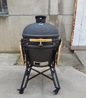 China Classic 22 Inch Kamado Grills BBQ Bubble Black Glaze Surface for sale