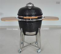 China Adjustable Ventilation System Charcoal Kamado Grill Ceramic With Grill Cover for sale
