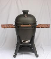 China Ceramic Leather Glazed Charcoal Kamado Grill 27 Inch BBQ for sale
