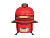 China 15 Inch Ceramic Kamado Grill Charcoal BBQ Red Outdoor Cooking Oven 390mm for sale