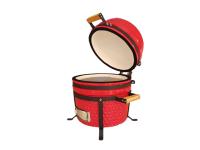 China 15 Inch Ceramic Kamado Grill Charcoal BBQ Red Outdoor Cooking Oven 390mm for sale