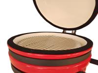 China 15 Inch Ceramic Kamado Grill Charcoal BBQ Red Outdoor Cooking Oven 390mm for sale