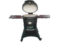 China Charcoal 22 Inch Dot Pattern Ceramic Kamado Grills With Black Pizza Stone for sale
