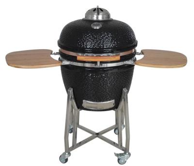 China SGS Black Cast Iron Grate 24 Inch Ceramic Kamado Grill Charcoal BBQ for sale