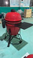 China Ceramic Pizza Charcoal Kamado Grill Bamboo Shelves And Handle for sale