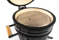 China Ceramic Kamado Grill 38cm 15 Inch Charcoal BBQ Garden Cooker Black for sale