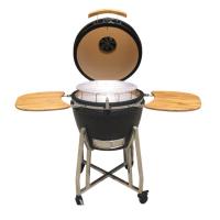 China SGS Black Cast Iron Grate 24 Inch Ceramic Kamado Grill Charcoal BBQ for sale