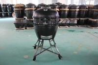 China 56cm SGS Black 22 Inch Kamado Grill Glazed Treatment Surface for sale