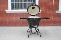 China 56cm SGS Black 22 Inch Kamado Grill Glazed Treatment Surface for sale