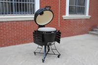 China 56cm SGS Black 22 Inch Kamado Grill Glazed Treatment Surface for sale