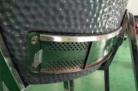 China Green SGS Ceramic Kamado Grill 18 Inch Charcoal BBQ with Stainless Steel Accessories for sale