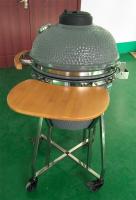 China Green SGS Ceramic Kamado Grill 18 Inch Charcoal BBQ with Stainless Steel Accessories for sale