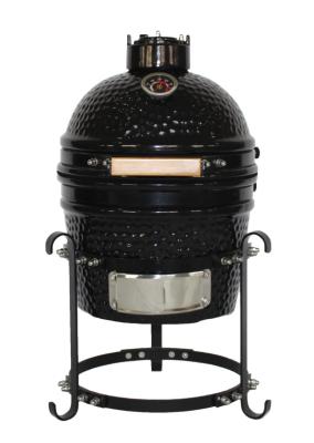 China 15 Inch Ceramic Kamado Grill 38.1cm Portable Charcoal BBQ SGS Approved for sale