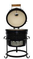 China 15 Inch Ceramic Kamado Grill 38.1cm Portable Charcoal BBQ SGS Approved for sale