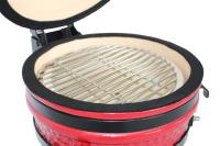 China 12.5 Inch 31.8cm Ceramic Kamado Charcoal Grill Outdoor BBQ Smoker Black for sale