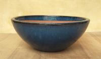 China Indoor 52cmx20cm Blue Glazed Ceramic Garden Pots for sale