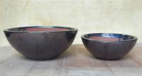 China Indoor 52cmx20cm Blue Glazed Ceramic Garden Pots for sale