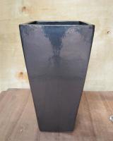 China Glazed Ceramic Garden Planter Pot 24x24x52cm Round Outdoor Flower Pot for sale