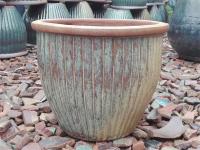 China Brown Hand Work 64cmx50cm Rustic Outdoor Plant Pots for sale