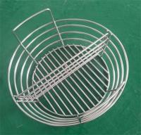 China SS304 Natural Color BBQ Grill Basket with Divider 30cm 37cm Stainless Steel for sale