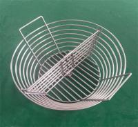 China SS304 Natural Color BBQ Grill Basket with Divider 30cm 37cm Stainless Steel for sale