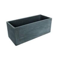 China Frost Resistant Fiber Clay Planter Rectangle 60x17x17cm Lightweight Outdoor Pot for sale
