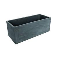 China Frost Resistant Fiber Clay Planter Rectangle 60x17x17cm Lightweight Outdoor Pot for sale