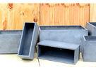 China Frost Resistant Fiber Clay Planter Rectangle 60x17x17cm Lightweight Outdoor Pot for sale