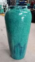 China 44x88cm Green Glazed Ceramic Outdoor Planter Pot for Garden Decoration for sale