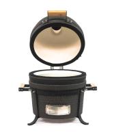 China Ceramic Kamado Grill 15 Inch Dark Grey Charcoal BBQ Outdoor Cooking Oven for sale