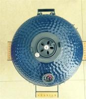 China Glazed Finish Blue SGS 15 Inch Kamado Ceramic Grill for sale