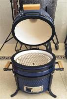 China Glazed Finish Blue SGS 15 Inch Kamado Ceramic Grill for sale