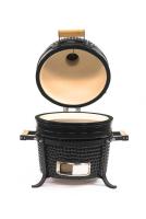 China Kitchenware Charcoal BBQ Black 15 Inch Kamado Grill for sale