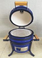 China Charcoal Blue Kitchenware 12.5 Inch SGS Small Ceramic BBQ for sale
