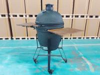 China 150x78x135cm Ceramic Kamado Grill 21.5 inch with Damping Hinge Urban Glaze for sale