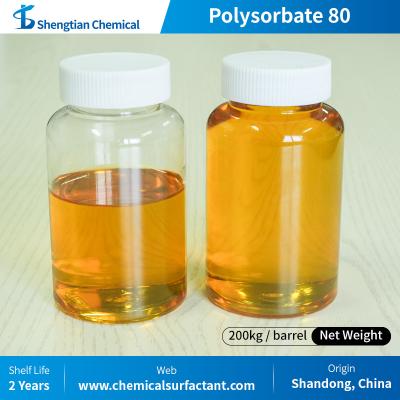 China Tween 80 Polysorbate 80 Bulk Cas 9005-65-6 General Purpose Hlb 15 With Optimal Oil Phase Compatibility for sale