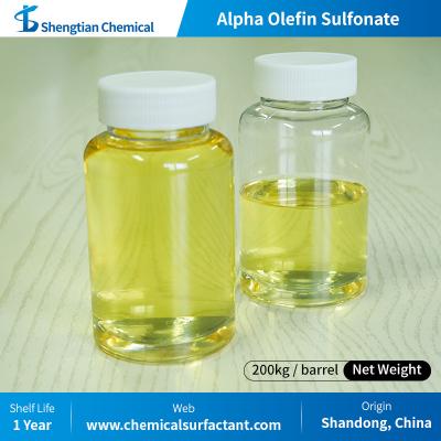 China Sodium C14-16 Alpha Olefin Sulfonate AOS CAS 68439-57-6 Anionic Surfactant Low Skin Irritation for sale