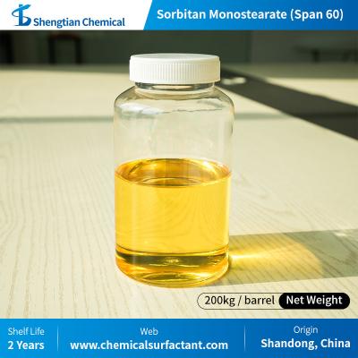 China CAS 1338-41-6 Sorbitan Monostearate Span 60 Lipophilic Nonionic Surfactant  HLB 4.7 for sale