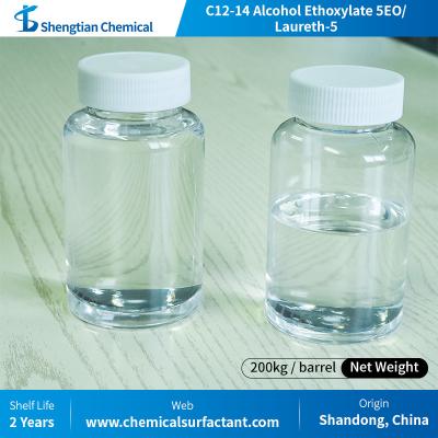 China C12 14 Alcohol Ethoxylate 5EO / Laureth-5 (AEO-5) CAS 68439-50-9 With Excellent Wetting Ability for sale