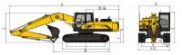 China OEM ODM Hydraulic Excavator ZG3750LC-9 Yellow Tiny Mini Excavator for sale