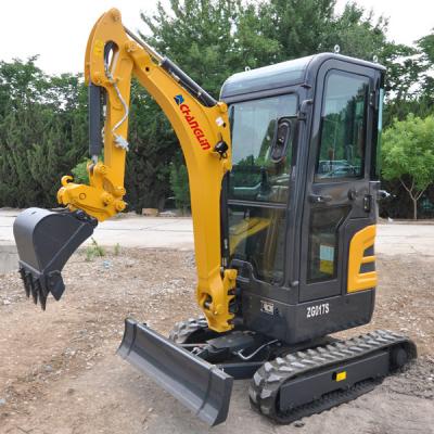 China ZG017S Mini Excavator in Yellow with Spacious Driving Space and Ergonomic Design for sale