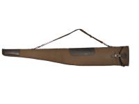 China Custom Canvas And Leather Vintage Hunting Gun Carrying Bag Slip Shotgun Case With Shoulder Strap for sale
