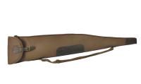 China Custom Canvas And Leather Vintage Hunting Gun Carrying Bag Slip Shotgun Case With Shoulder Strap for sale